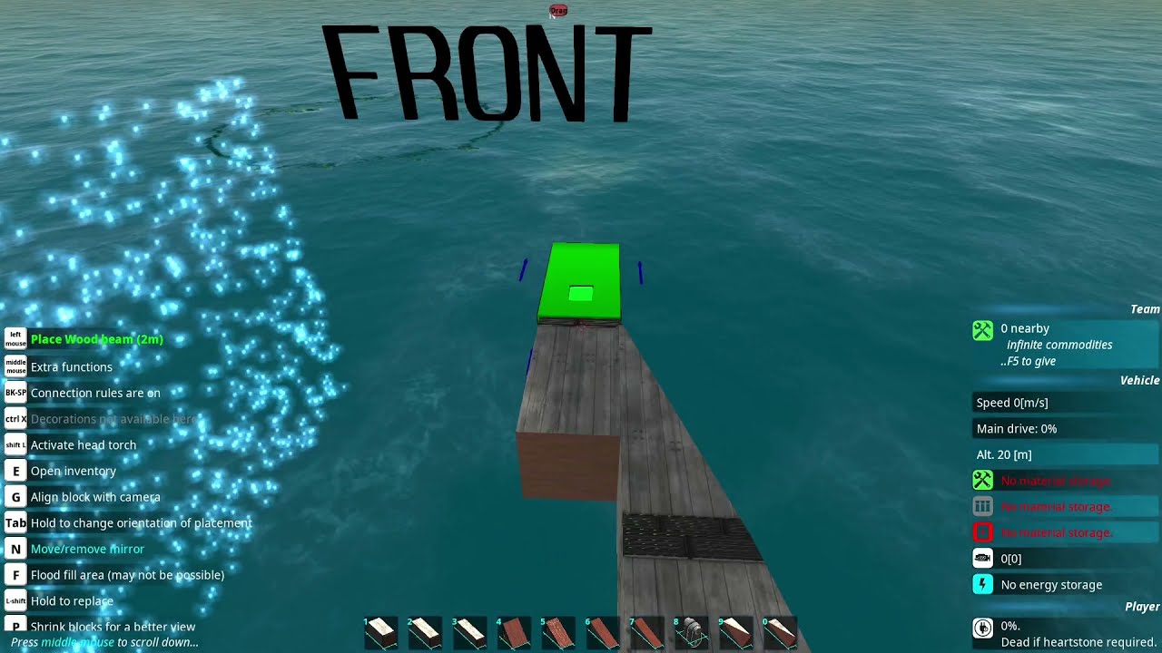 From the Depths Keyboard Based Building| Basic Ship Tutorial Series|#4