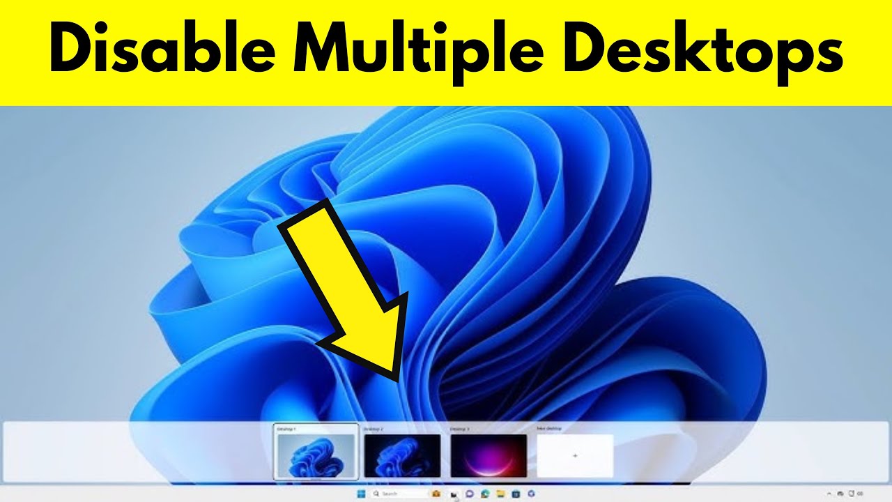 How to Disable Multiple Desktops in Windows 11 | Stop Virtual Desktops