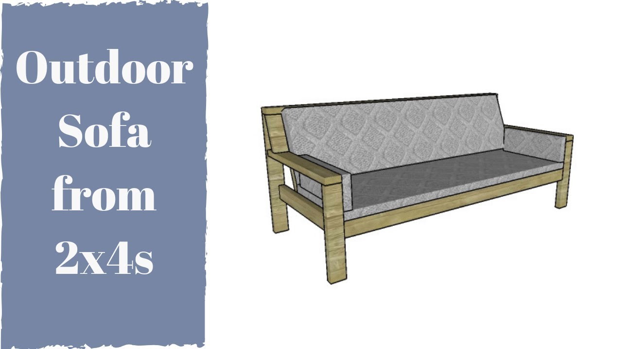 Outdoor Sofa made from 2x4s Plans