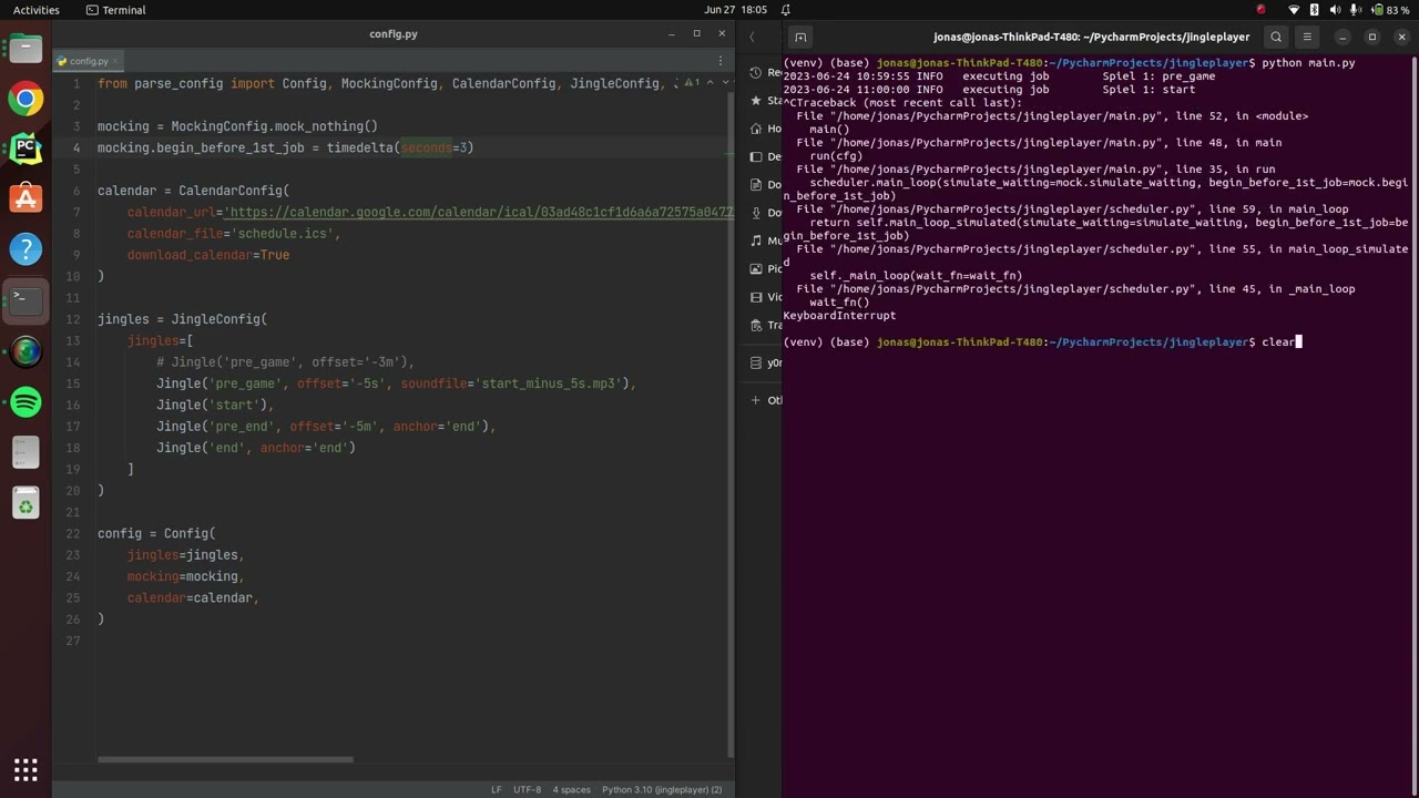 GitHub - jonasitzmann/jingle_player: Pause Spotify to play jingles based on google calendar events