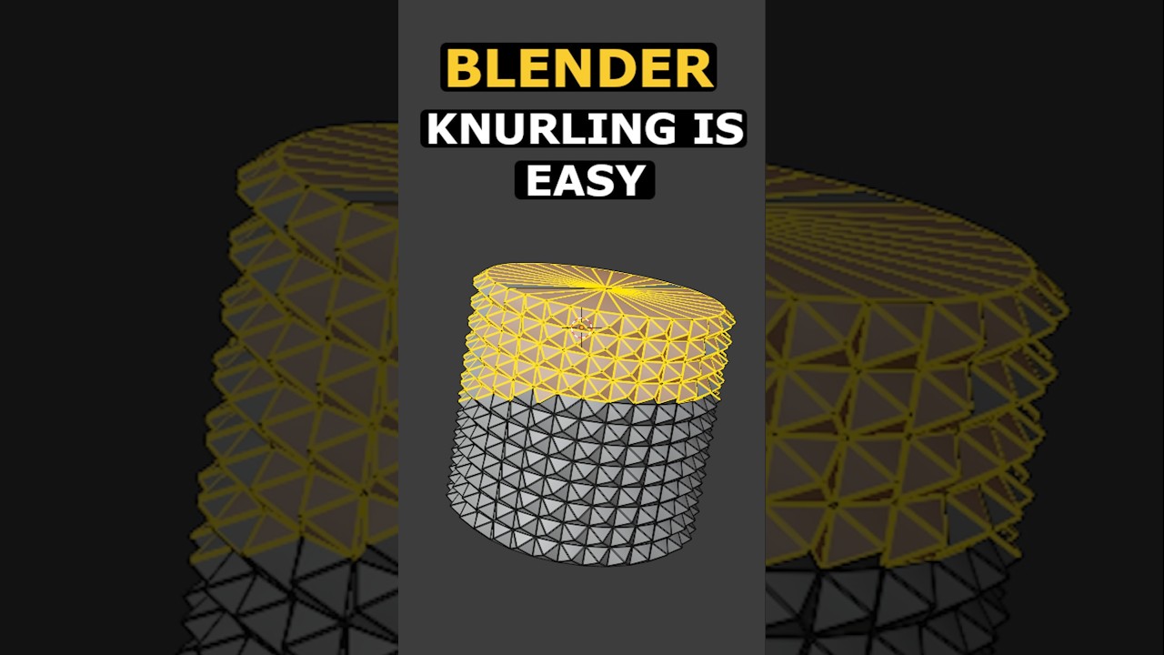 knurling is EASY. Blender Quick Tutorial #blender #3d #3dmodeling #tutorial