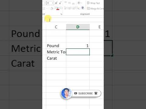 Convert Pound into Metric Tonne Microsoft Excel #msexcel #ton #excel #shorts
