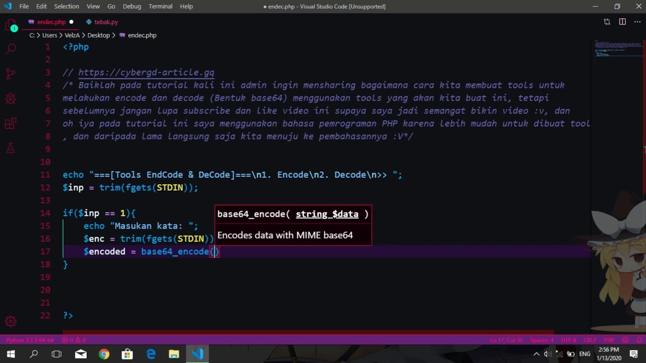 Membuat Program Encoder / Decoder Base64 dengan PHP (CLI)