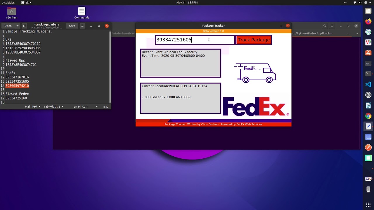 FedEx and Ups Applications built using Python!!!
