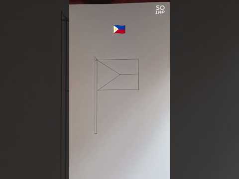 Philippines Flag Drawing #easydraw #philippines #viral #shorts