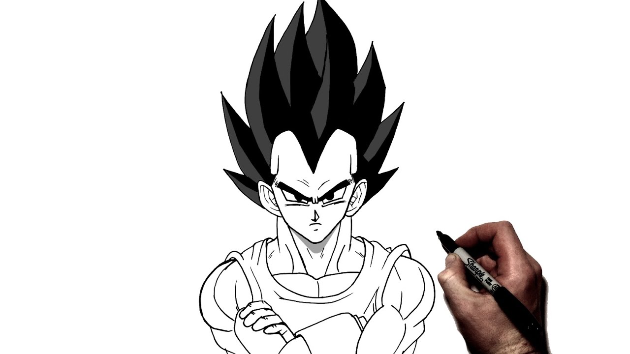 How To Draw Vegeta | Step By Step | Dragonball