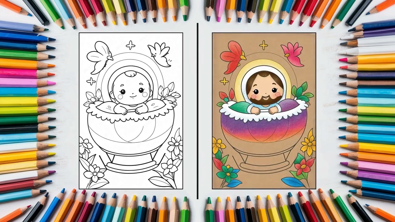 Jesus Christmas Coloring Pages: Celebrate the True Meaning of Christmas! ✨🎄