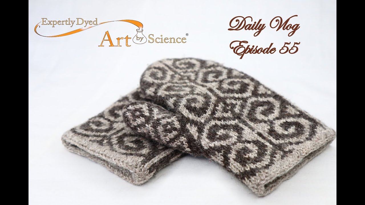 Fair Isle Mittens and Handspun Ryeland - Daily Vlog Episode 55 - Expertly Dyed