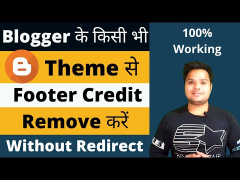 How to Remove Footer Credit Link From Blogger Template