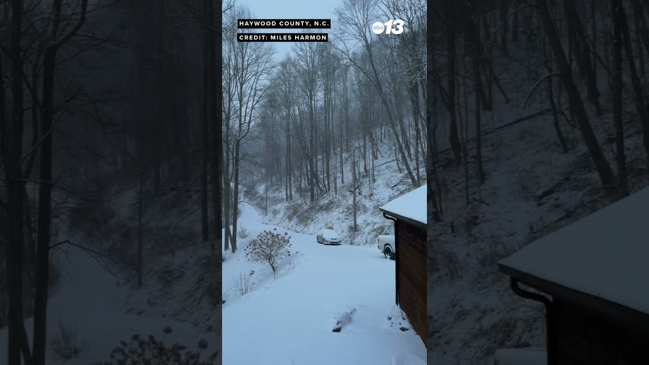 Snowfall in Haywood County