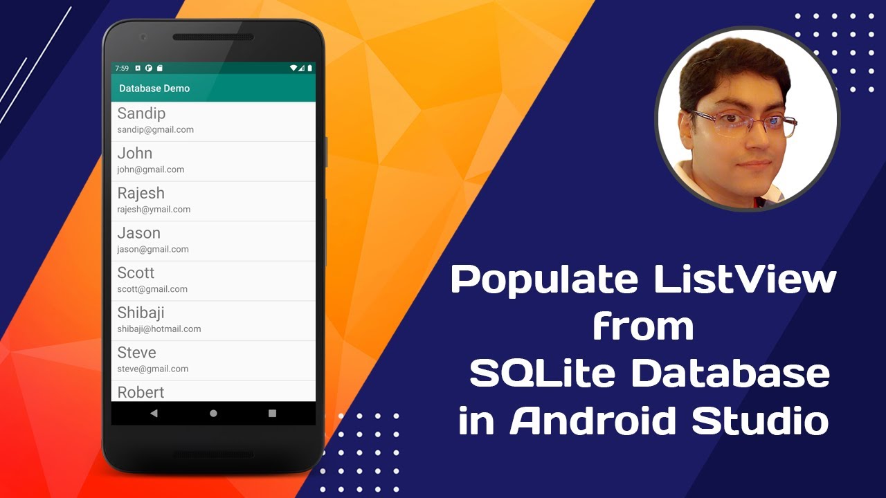 Populate ListView from SQLite database in Android Studio