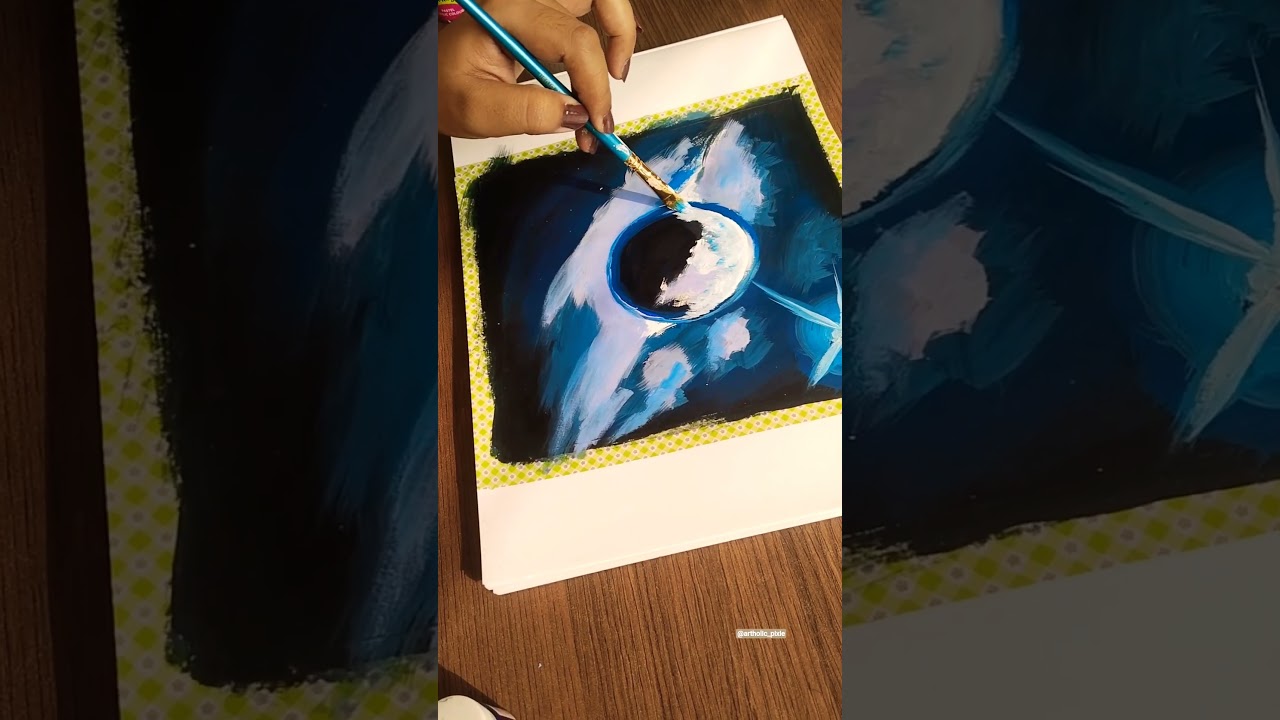 🌠Universe🎨process w/acrylic #art #painting #acrylicpainting #drawing #artbeginner #shorts