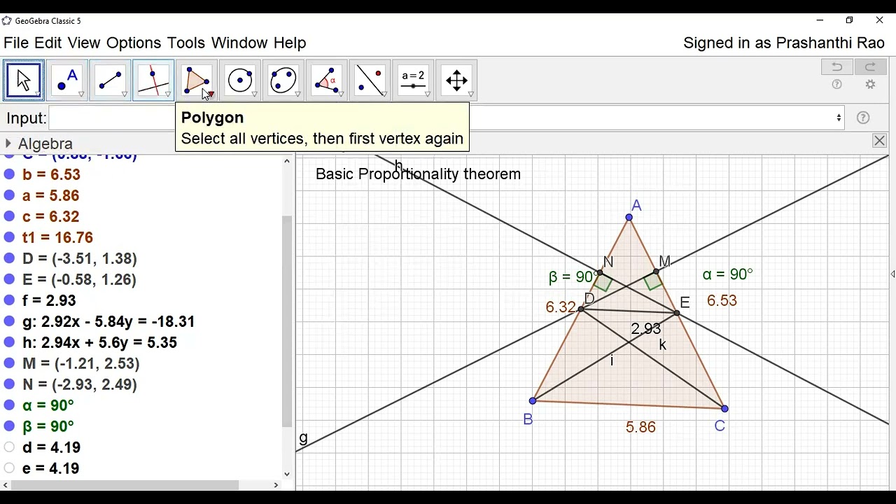 Class-109: Geometry: Basic Proportionality theorem