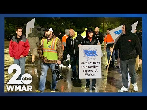 Baltimore Port workers join nationwide labor strike, setting off shortage fears