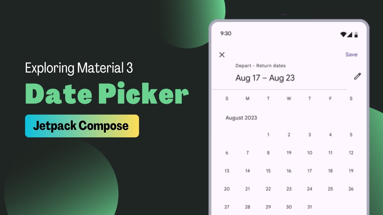 Date Picker | Jetpack Compose |  Material Design 3 Components | Android | Kotlin