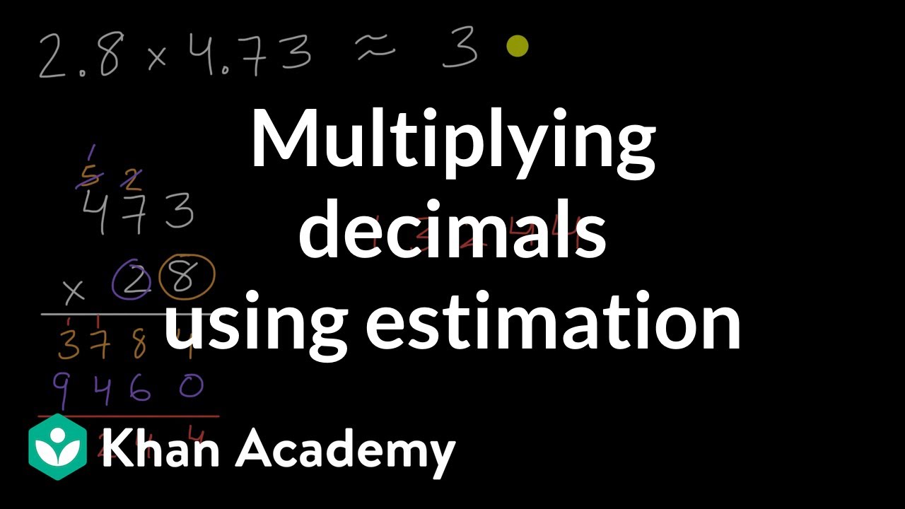 Multiplying decimals using estimation