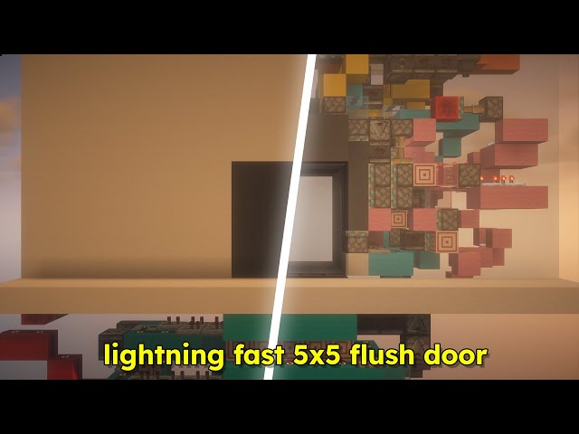 lightning fast 5x5 flush door Minecraft Map