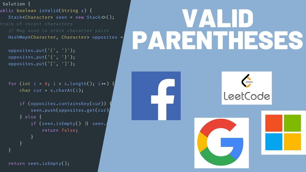 LeetCode Explained - Valid Parenthesis [EASIEST SOLUTION]