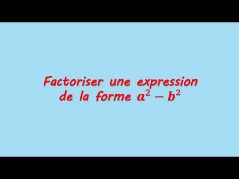 Factoriser une expression de la forme a²-b² – Maths Collège Jean Lurçat