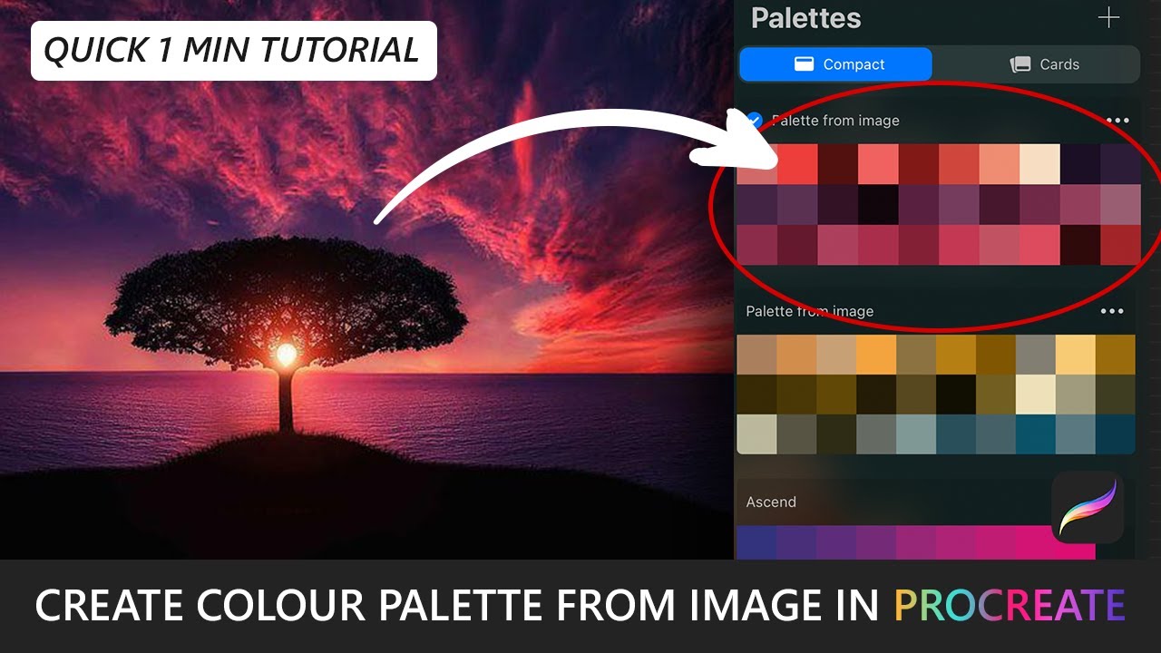 Quickly Sample Colours & Create a Colour Palette in Procreate from an image | 1 Min Tutorial | Easy