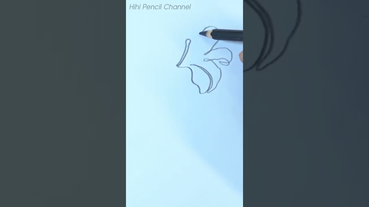 Lily Flower Continuous Line Drawing | One line art #shorts #art