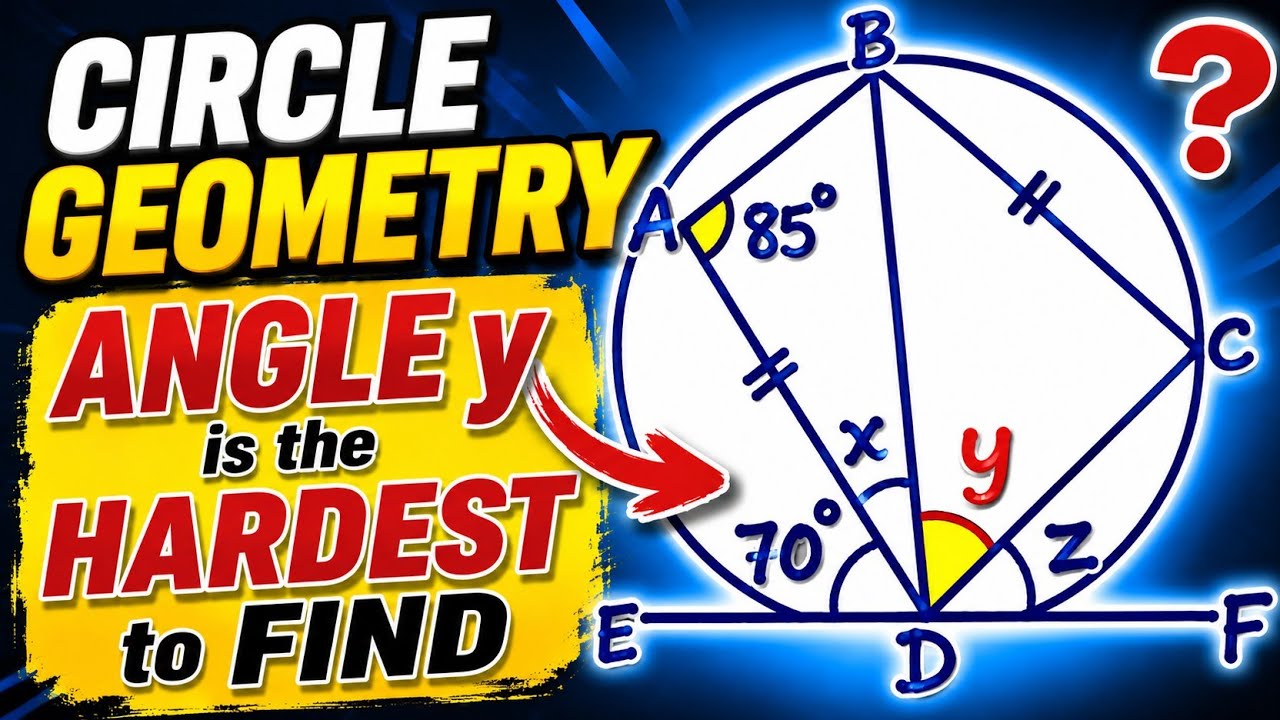 Angle y is the Hardest to Find in This Circle Geometry Question