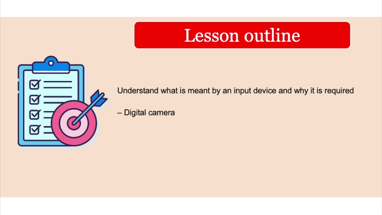 Unit 3 Lesson 6 - Input devices: Digital Cameras