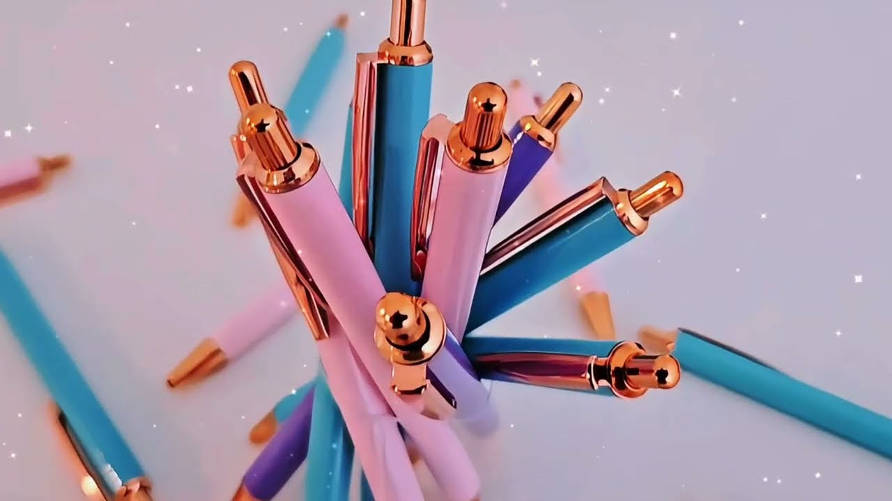 FANSTIK Customized BallPoint 3-pack pens set with name, Fancy Pen Set for Women