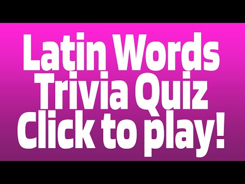 Latin Words Quiz