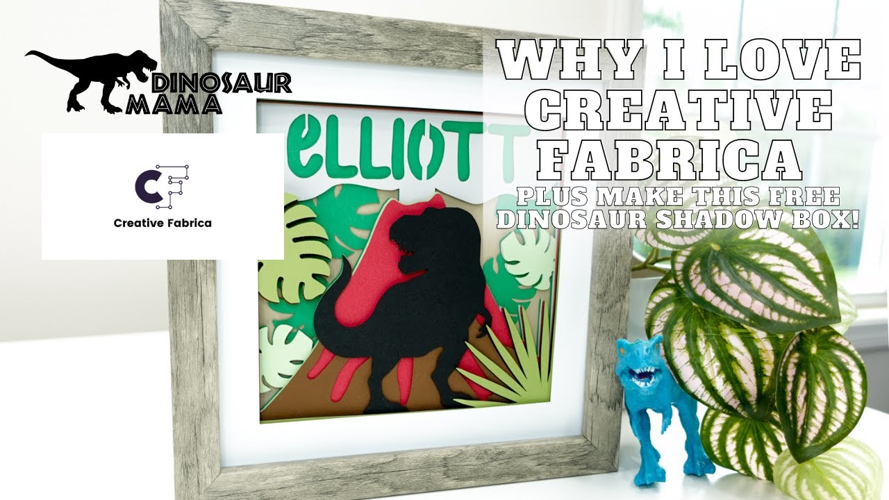 Get Crafty with Creative Fabrica's Free Trial + Customizable Dinosaur Shadow Box SVG! 🦖