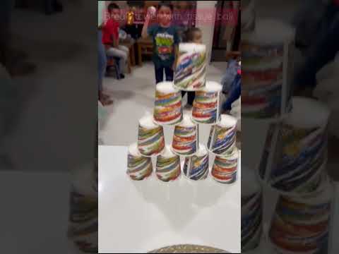 Birthday Party Games at home for kids /DIY Paper Glass Games #shortsvideo #games #shorts