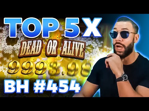 TOP 5 GREATEST MULTIPLIERS FROM BONUS HUNT 454 | $100-500 SPIN