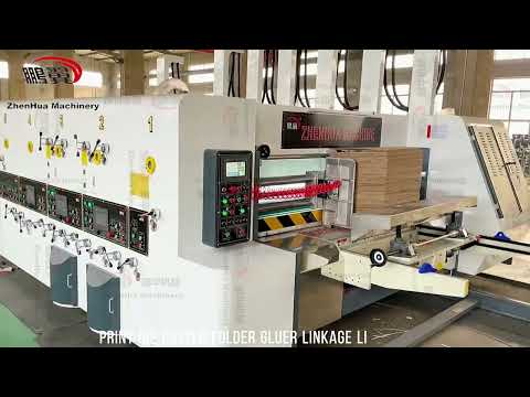 Flexo Printing Die Cutting Folder Gluer Corrugated Linkage Line Packing Machine