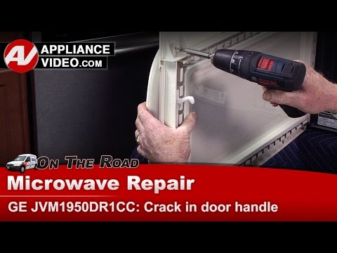 GE Microwave Repair - Door Handle Is Cracked - Door Handle Assembly