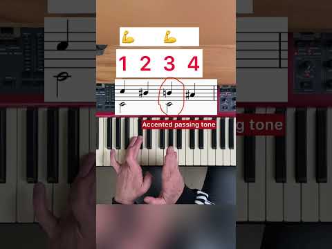 What is an accented passing tone? #chordprogression #harmonies #musictheory #piano