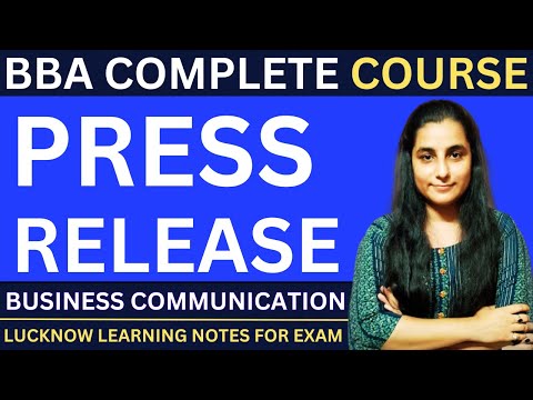 Press Release कैसे लिखते हैं || Press Release || Business Communication || BBA