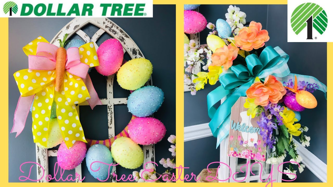 Dollar Tree Easter DIYS Easy & Inexpensive Easter Egg Wreath and Lantern Swag 🐇 Spring Crafts Home