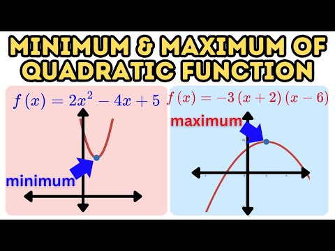 How to Determine the Maximum or Minimum Value of a Quadratic Function