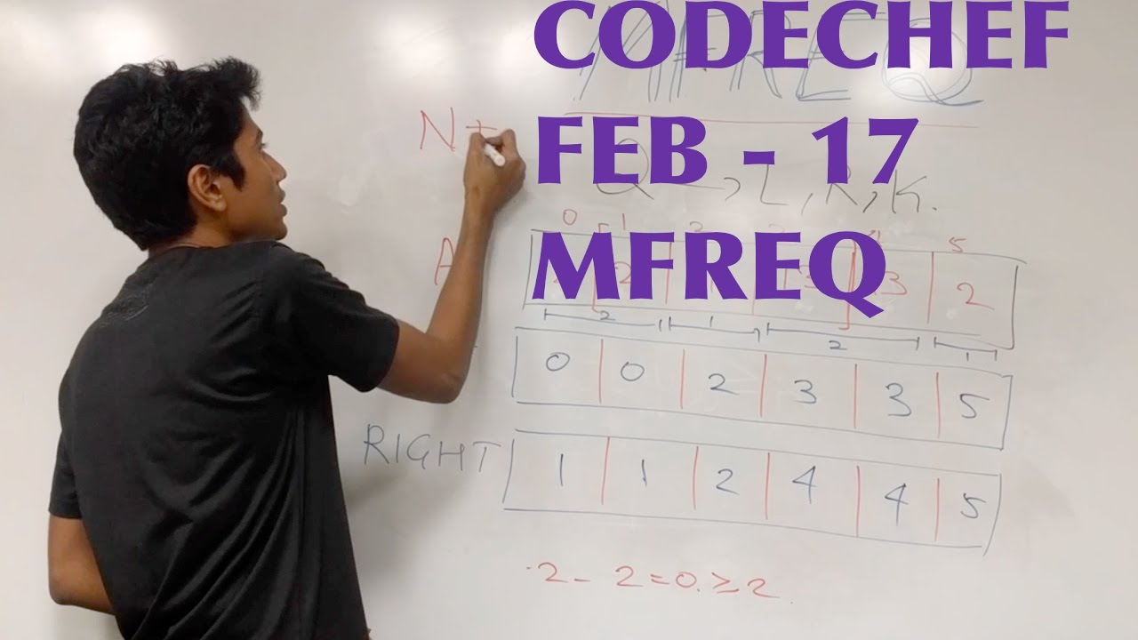 CodeChef Long Challenge - FEB17 - MFREQ