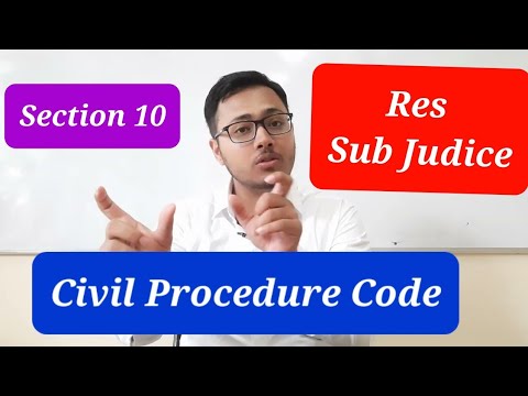Res Sub Judice CPC | Section 10 of cpc | Doctrine of Res Sub Judice