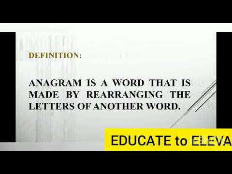 Anagram /What is Anagram? /Definition anagram