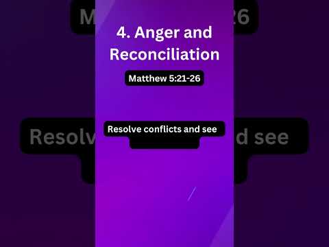 Anger and Reconciliation | Matthew 5:21-26 | Resolve conflicts and seek reconciliation. #sermon