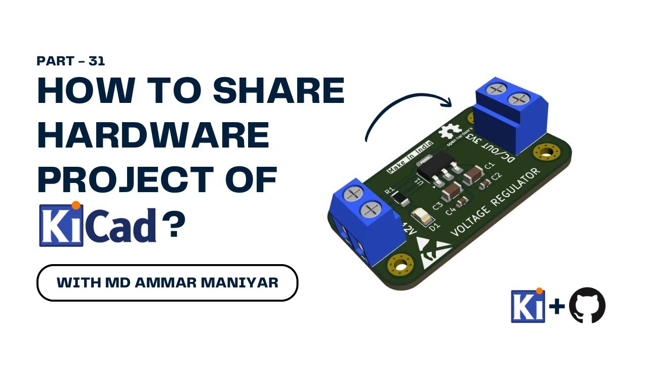 How to share Hardware Project over Github | Part 31 | How to KiCad | KiCad+Github | Ampnics