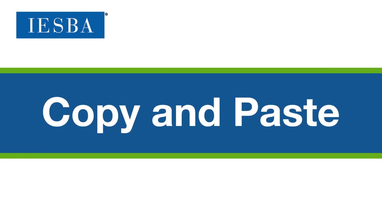 IESBA eCode: Copy and Paste Functionality