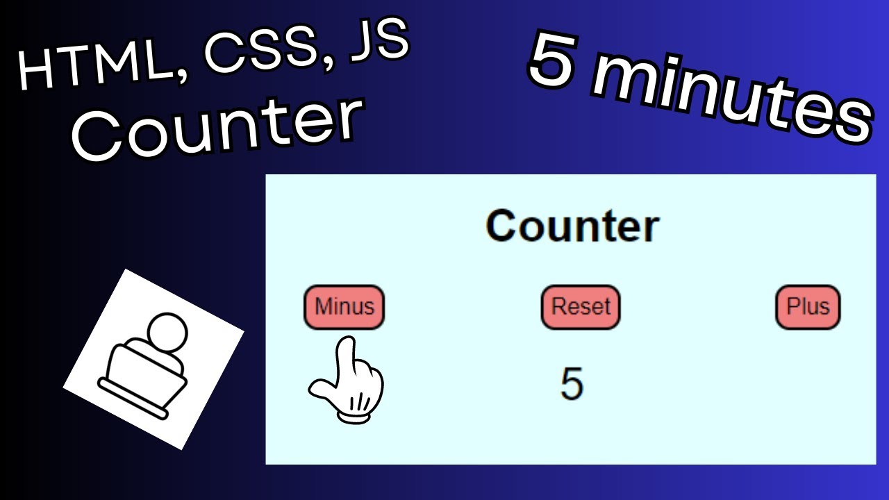 Counter app in JavaScript for Absolute Beginners | 5 minutes