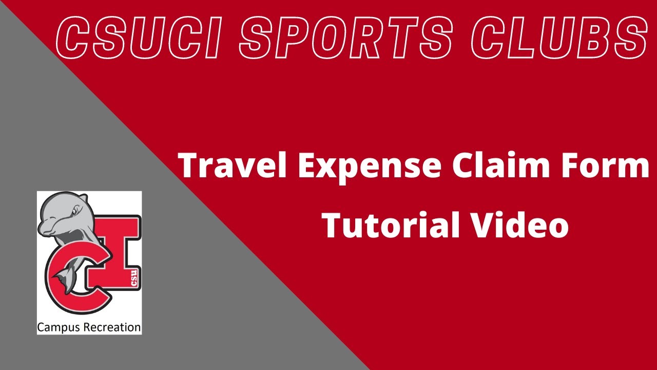 Sports Club Tips: Travel Expense Claim Form (TEC) How To