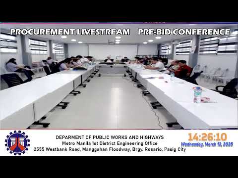 Procurement Livestream for DPWH Metro Manila 1st DEO on March 12, 2025