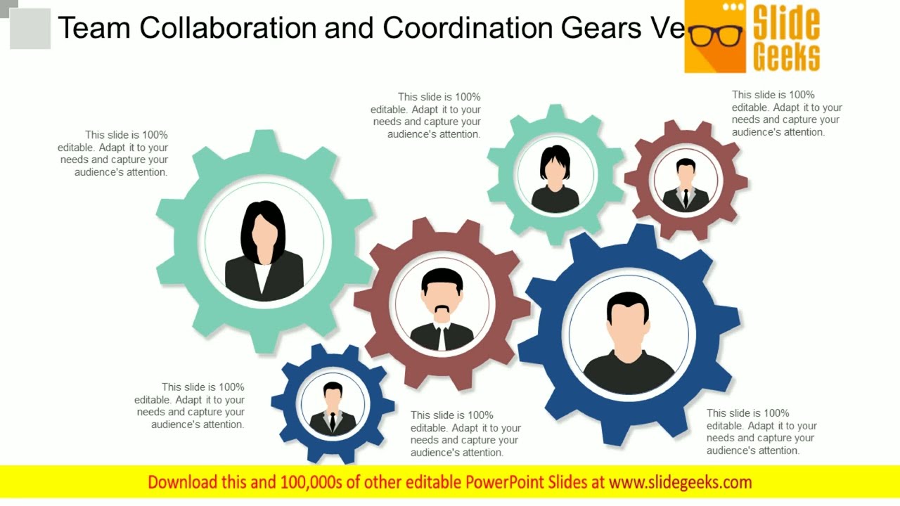 Team Collaboration And Coordination Gears Vector Ppt Powerpoint Presentation Infographic Template In