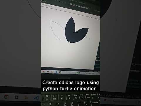 create adidas logo using python turtle animation π«#python #coding #logo #technology #programming π₯