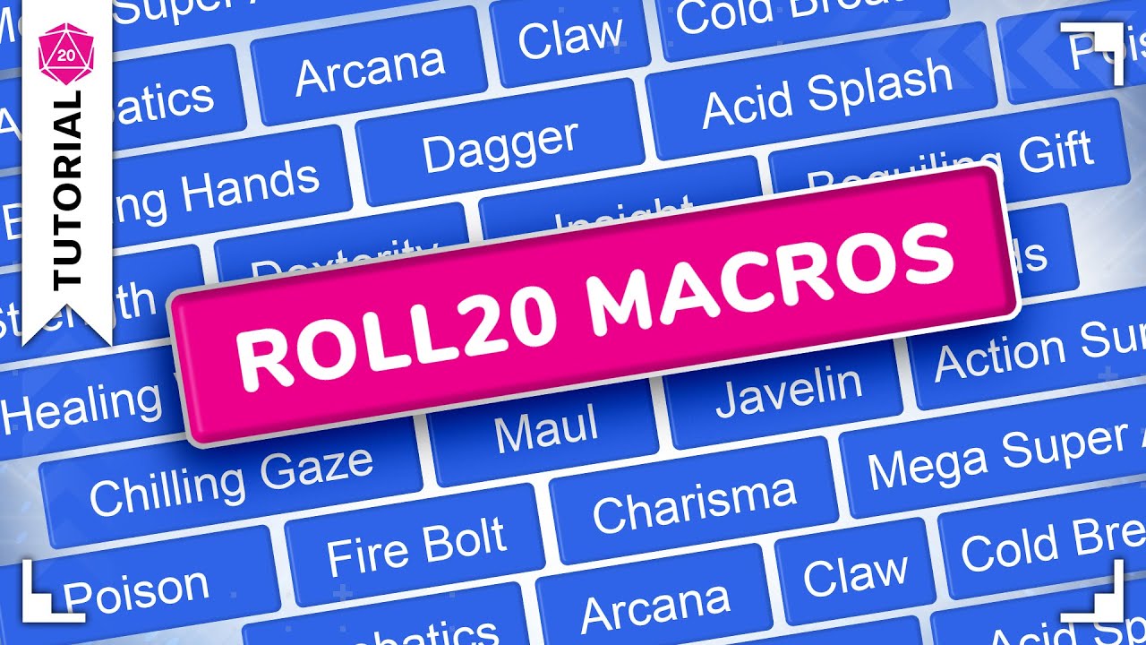Roll20 Macros | Roll20 Tutorial